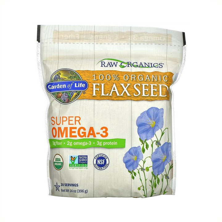 Wellness Pack: Garden of Life RAW Organics 100% Organic Flax Seed 396g ...